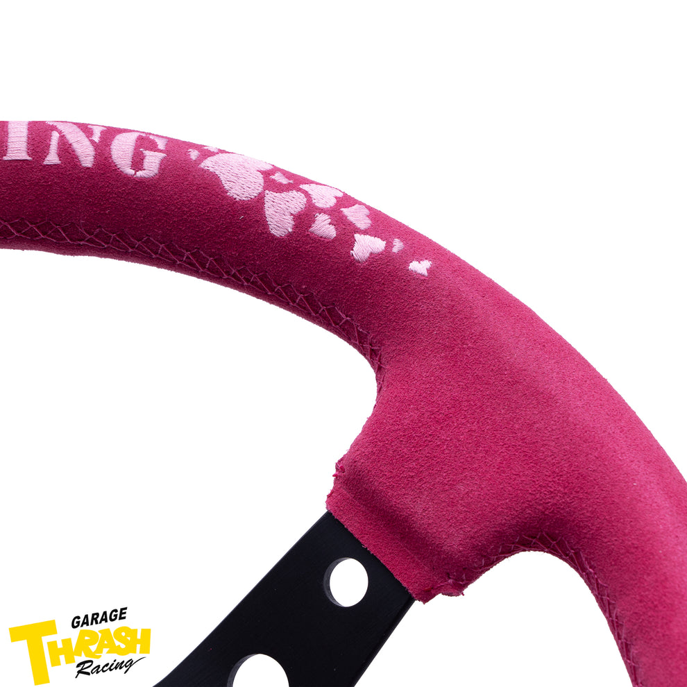 THRASH Racing [I LOVE YOU] 330MM Deep Dish Steering Wheel - Suede – E.K ...