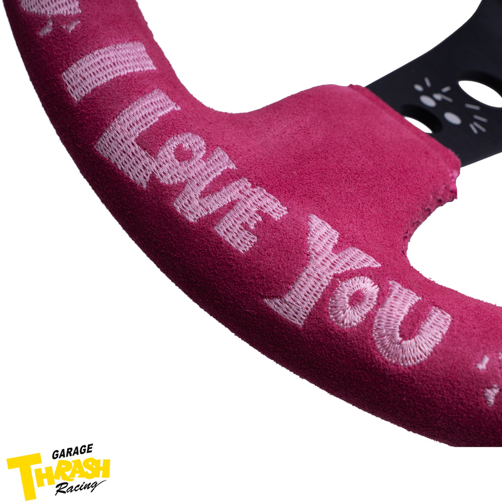 THRASH Racing [I LOVE YOU] 330MM Deep Dish Steering Wheel - Suede – E.K ...